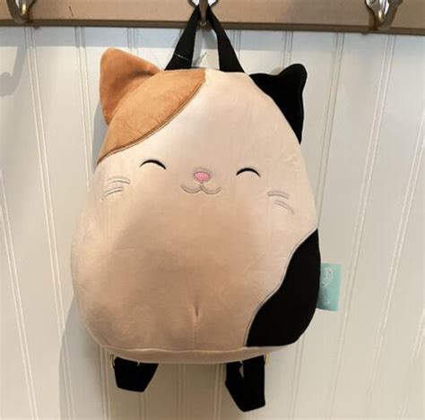 Squishmallows Cam The Calico Cat Plush Mini Backpack New 2022 Bioworld