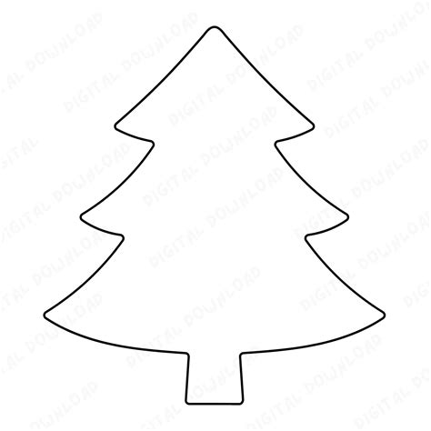 Christmas Tree Outline Svg Png Simple Tree Outline Cut File Holiday