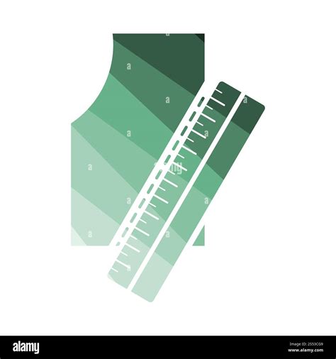 Sewing Pattern Icon Flat Color Ladder Design Vector Illustration