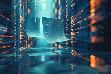 Abstract Digital Code With A Flowing Effect Stock Illustration Illustration Of Cyberpunk