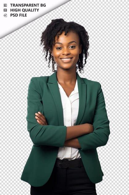 Premium Psd Black Woman Financial Analyst On White Background White I