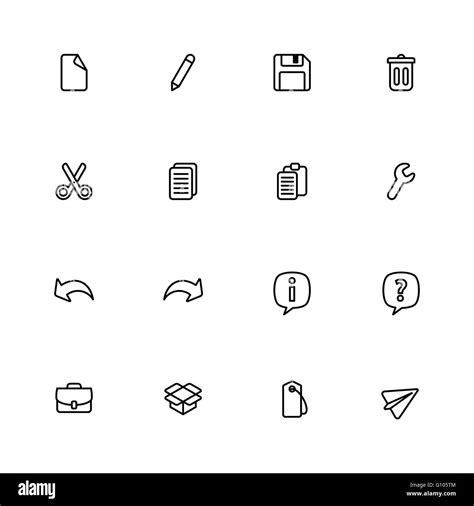 JPEG Black Line Simple Web Icon Set For Web UI Infographic And Mobile Apps Stock Photo Alamy