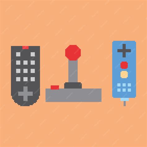 Premium Vector A Set Of Pixel Art Game Controllers
