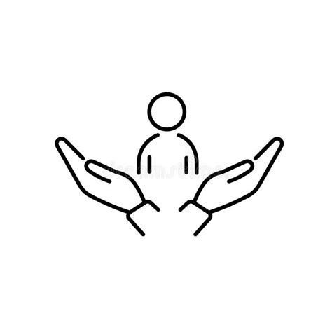 Handen Met Pictogrammen Voor De Bescherming Van Werknemers Pictogram