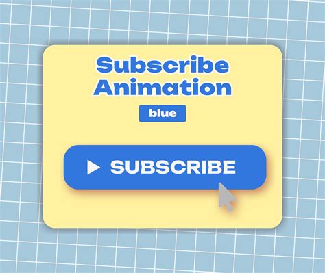 Blue Youtube Animated Subscribe Button Animation Subscribe Etsy