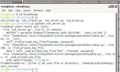 creating python sshserver stack overflow