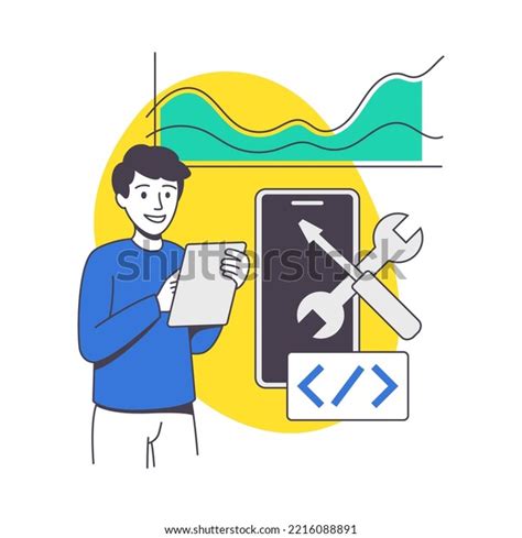 Man App Dev Professional Developing Software Stock Vector Royalty Free 2216088891 Shutterstock