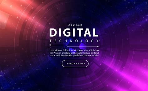 디지털 기술 배너 핑크 블루 배경 개념 기술 라인 조명 효과 추상 기술 혁신 미래 데이터 오렌지 하늘색 빅 데이터 라인 도트