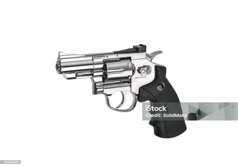 실버 건 리볼버는 흰색 배경에 격리 권총 자기 방어 및 스포츠를위한 무기 권총에 대한 스톡 사진 및 기타 이미지 권총 컷아웃 0명 Istock
