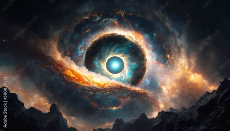 Pulsar In Outer Space Space Wallpaper Generative Ai Stock Illustration Adobe Stock