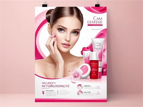 Beauty Care Poster Template 3d Premium Ai Generated Image