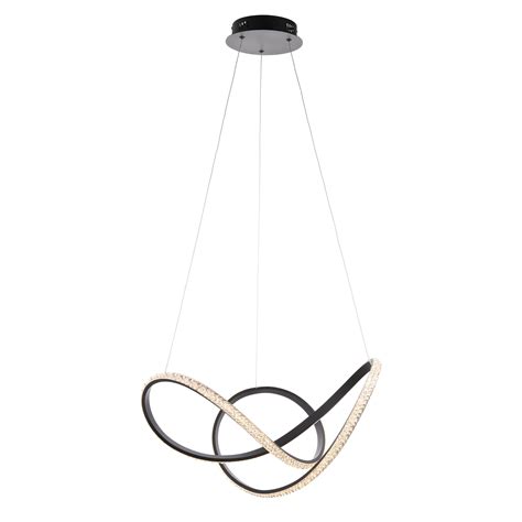 Volution Texture Black Led Pendant Light With Acrylic Detailing Lightbox