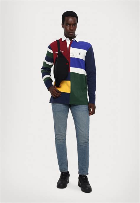Polo Ralph Lauren Long Sleeve Rugby Poloshirt Newport Navy Multi