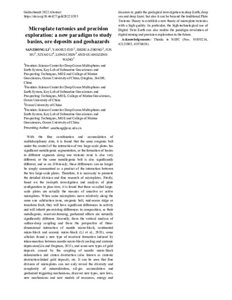 Pdf Microplate Tectonics And Precision Exploration A New Paradigm To