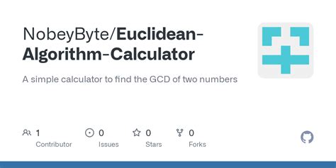 Github 512bitscybereuclidean Algorithm Calculator A Simple