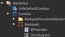 Help Making A Backpack Gui Scripting Support Developer Forum Roblox