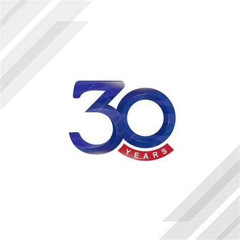Logotipo De 30 Anos Com Efeito 3d Vetor Premium