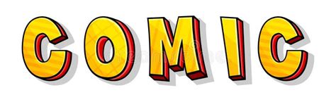 Word Comic With Bright Volume Letters Vector Inscription Stock Illustration Illustration Of