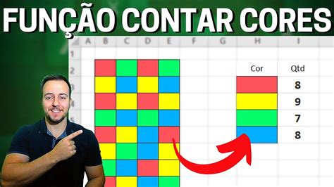 Como Contar Cores No Excel Função Contarcores Contar Células