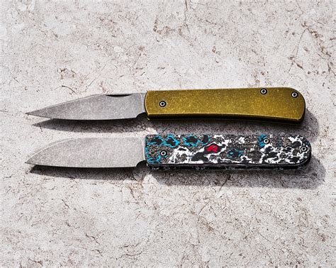 Serge Panchenko Production Slip5 Slipjoint Folding Knife 2 69 M390 Stonewashed Clip Point Blade