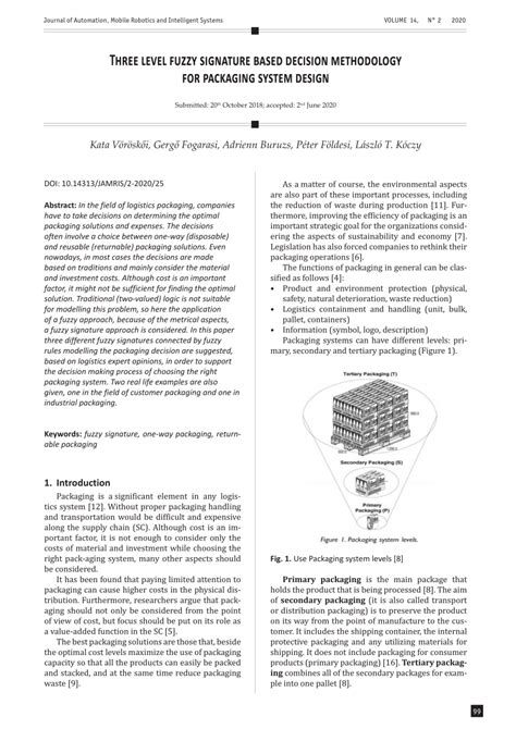 Pdf Three Level Fuzzy Signature Based Decision Methodology For