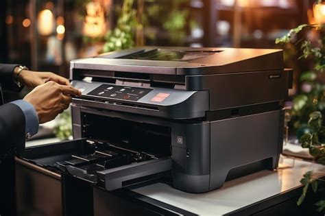 Premium Ai Image Multifunction Device Copier Scanner Printer In Office