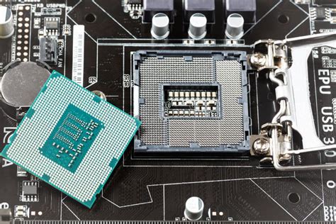 CPU Installation Close Up In The Motherboard Stock Image Image Of Industry Person