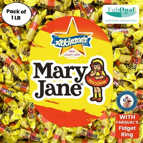 Fabquals Mary Jane Peanut Butter Taffy 1lb Bulk Pack Chewy Molasses
