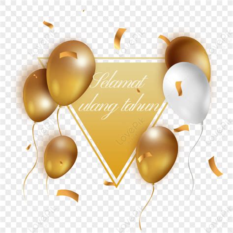 황금 인도네시아 생일 일러스트 카드휴일제전축하합니다 Png 일러스트 무료 다운로드 Lovepik