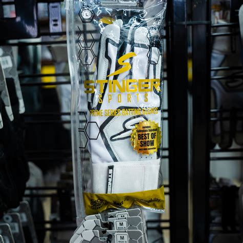 Stinger Winder Series Black And White Premium Batting Gloves Stinger Sports