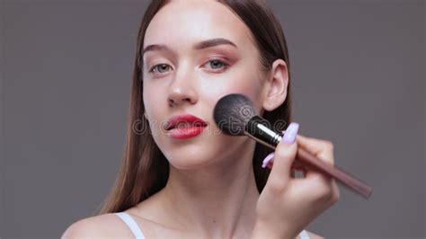 Half Face With Makeup And Half Face Without Makeupa Young Beautiful