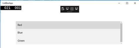 Working With ListBox Control In Universal Window App