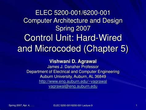 ppt elec 5200 001 6200 001 computer architecture and design spring