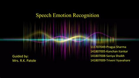 Speech Emotion Recognition Ppt