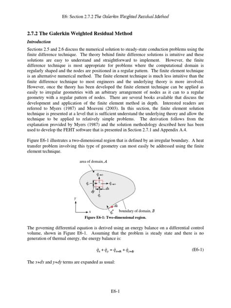 The Galerkin Method Pdf Finite Element Method Finite Difference