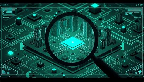 Free Digital Circuit Microscope Image Cyberpunk Circuit Isometric