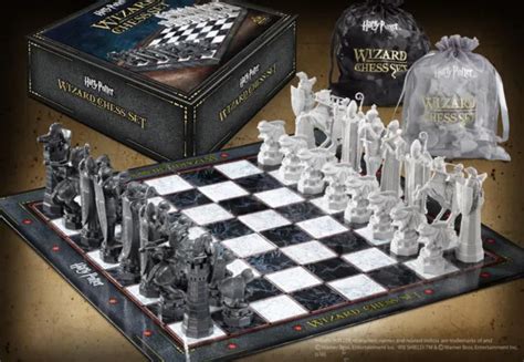 The Noble Collection Harry Potter Philosophers Sorcerers Stone Wizard Chess Set £5199 Picclick Uk