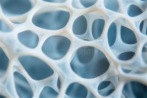 Bone Tissue Human Skeleton Under Microscope Cells Structure Medical Science Biology Background
