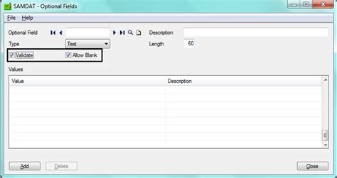 Validate Optional Field In Sage 300 Erp Sage 300 Erp Tips Tricks