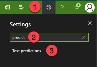 Predictive Text In Outlook Web