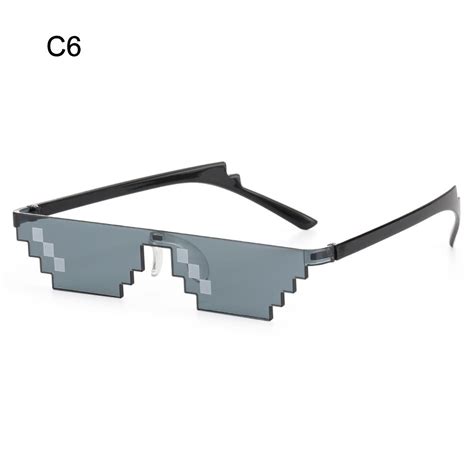 Waitz Naitz Fashion Mosaic Sunglasses 8 Bit Pixelated Ladies Sunglasses