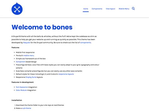 Bones Theme Drupal Org