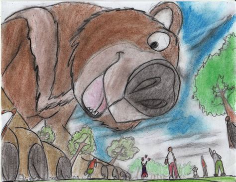 Koda Visits Tiny People By Hbrains On Deviantart