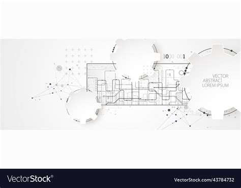 Abstract Technology Concept Circuit Board High Vector Image