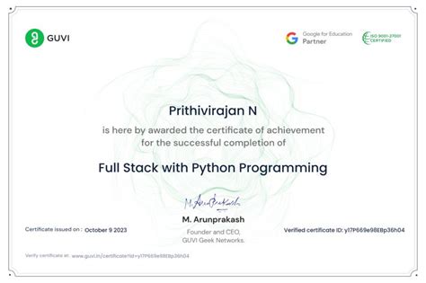 Prithivirajan N On Linkedin Hey Everyone I Have Successfully