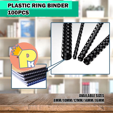 Plastic Ring For Comb Binding A4 Size 8mm 10mm 12mm 14mm 16mm 21hole 100pcs Shopee Philippines
