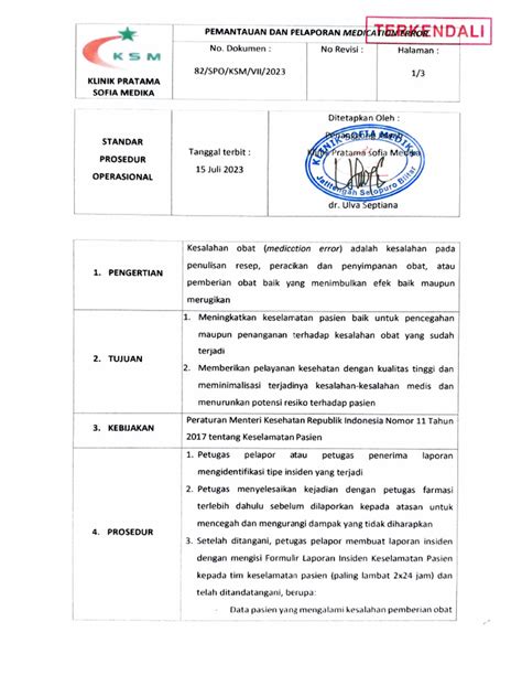 Spo Medication Error Pdf