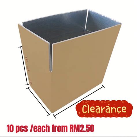 10pcskotak Foil Frozen Box Aluminium Food Packing Box Ready Stock