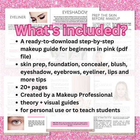 Makeup Guide For Beginners 20 Page Training Manual Pdf Etsy