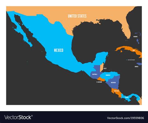 Template Mexico Central America Map Mexico And Central America Map